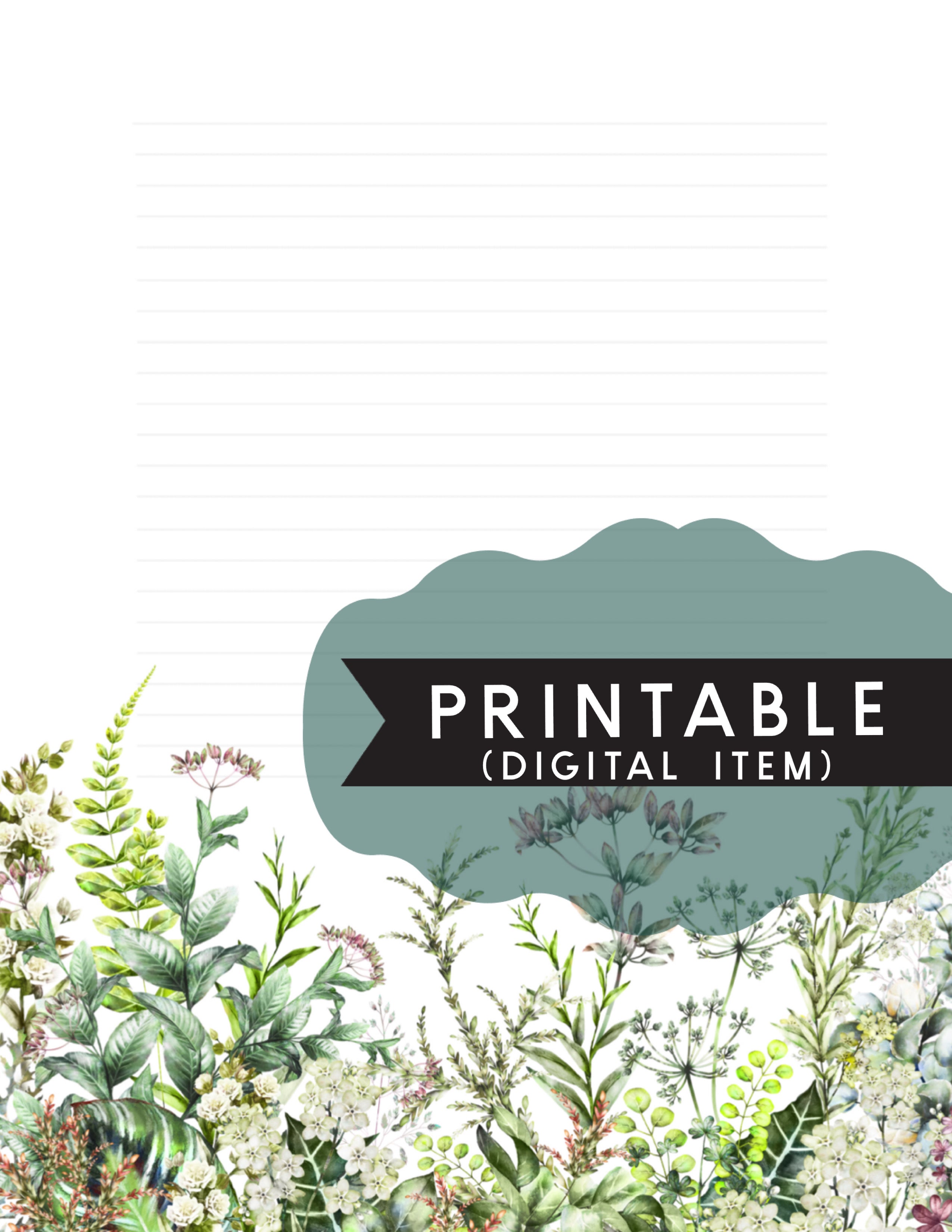 Meadow Letter Writing Printable - Digital Item | GINGERS